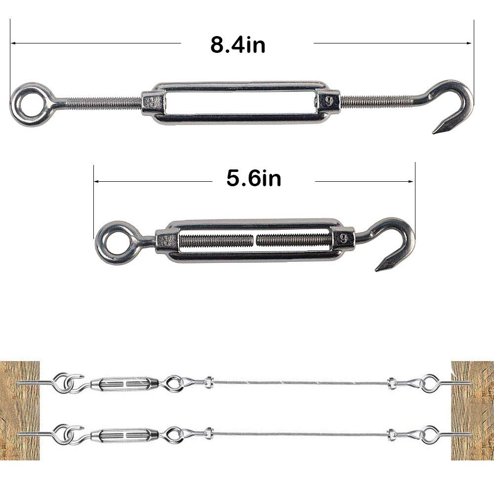 100ft Stainless Steel Wire Rope Aircraft Cable PVC Coated by-1/8-Inch ...